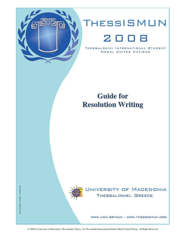 Resolution Writing | PDF | United Nations | International Relations