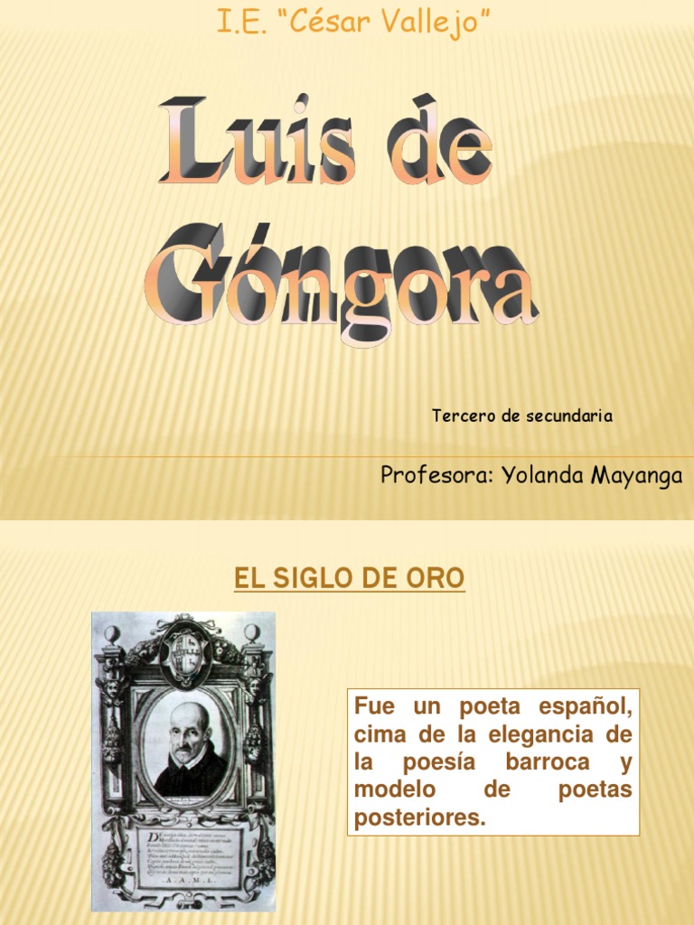 Luis de Góngora | PDF | Literatura en español | Poesía