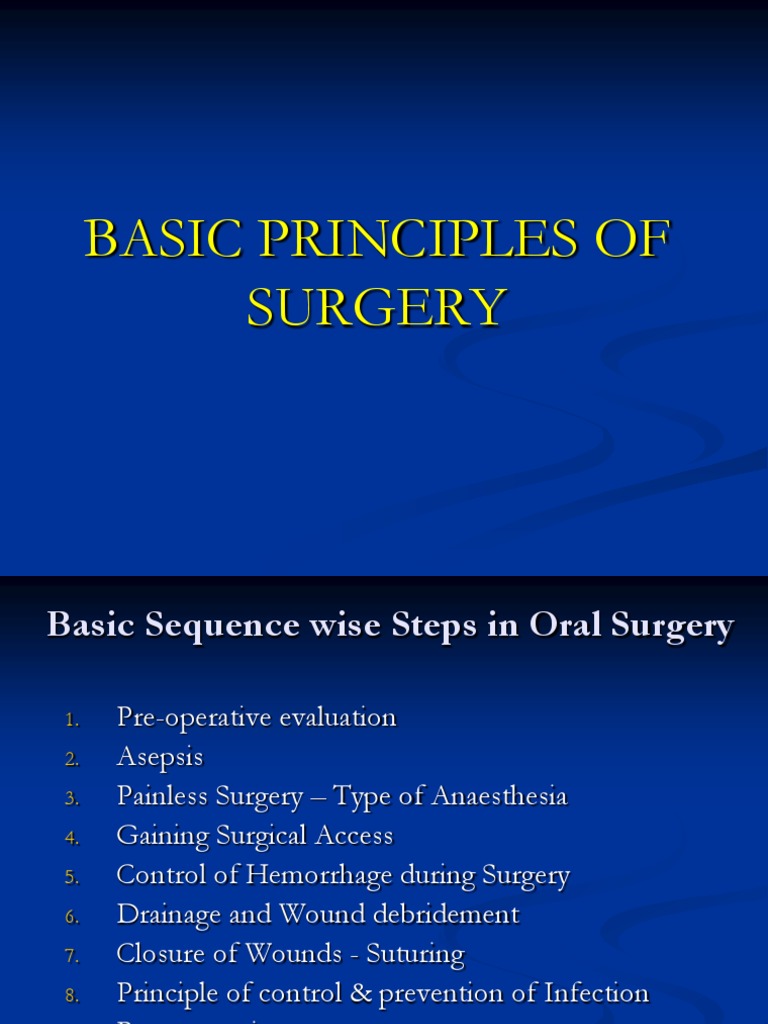 Surgical Principles | PDF | Surgery | Surgical Suture