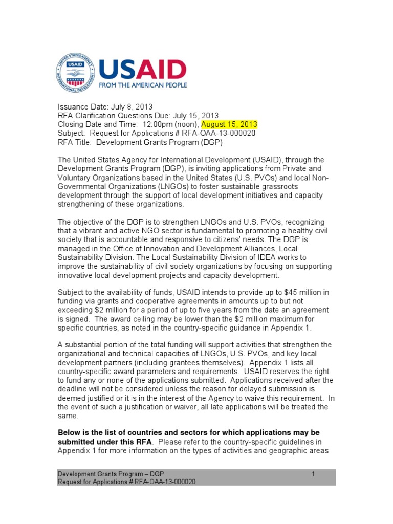 USAID Guidelines | PDF | United States Agency For International ...