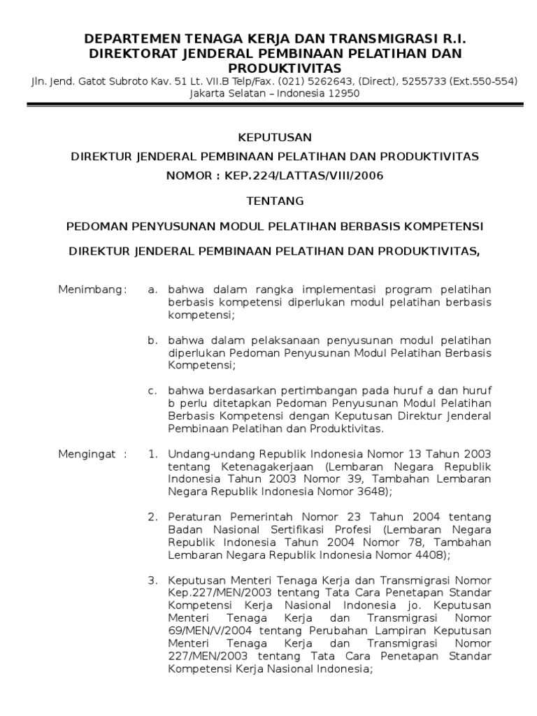 3 Pedoman Penyusunan Modul PBK | PDF