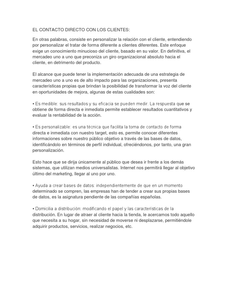 Estrategias de Contacto Directo 2009 | PDF