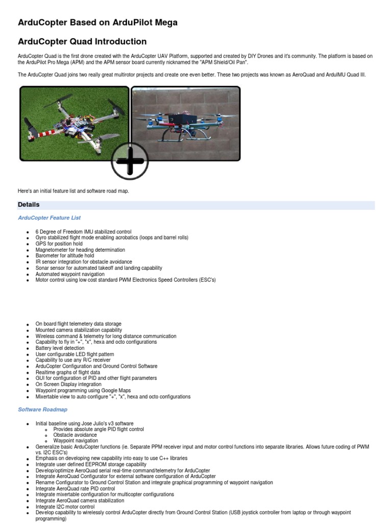 ArduCopter Quad Overview and Setup Guide | PDF | Technology & Engineering