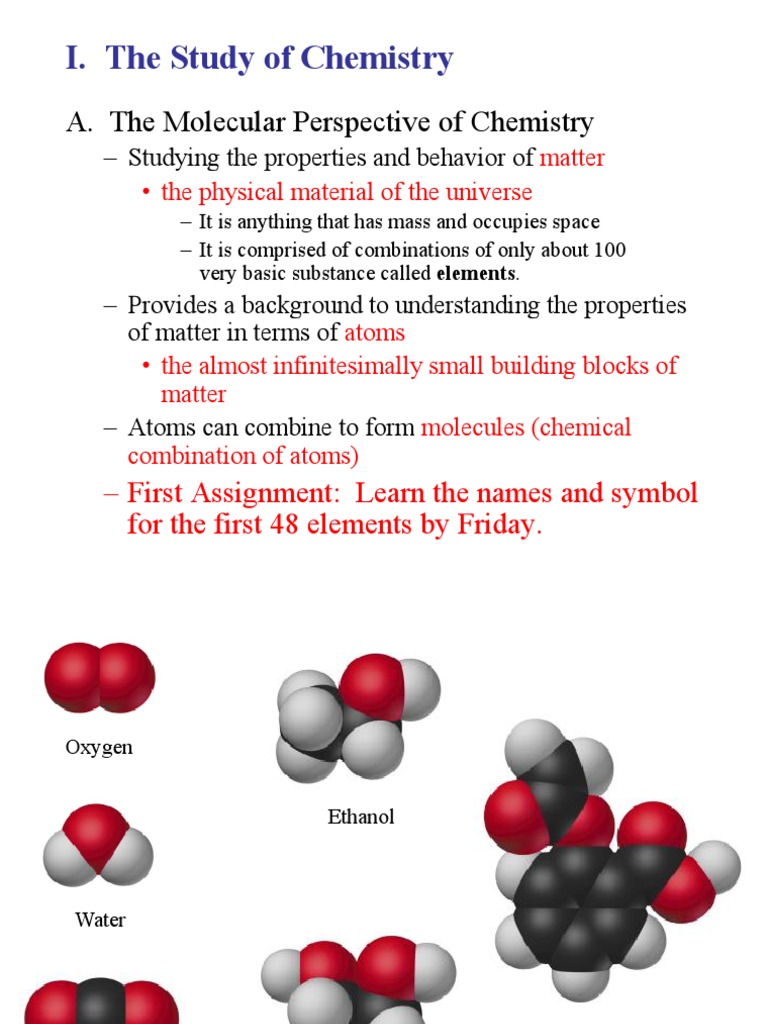 The Study of Chemistry.ppt | Chemical Elements | Significant Figures