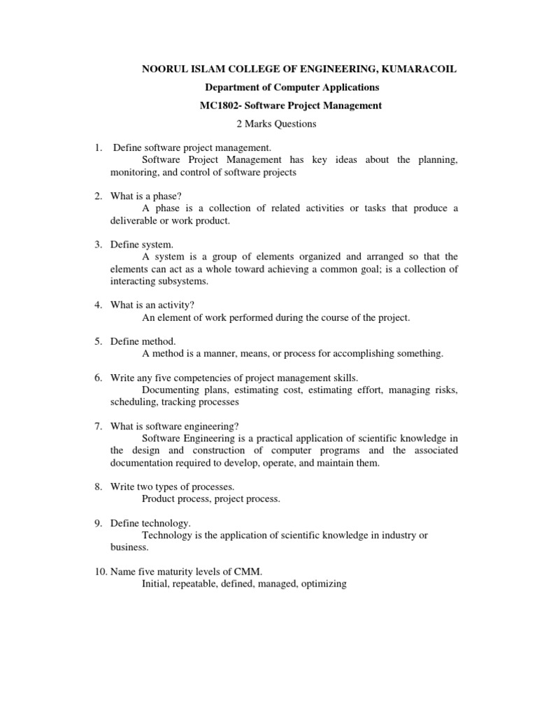 Key Concepts in Software Project Management | PDF