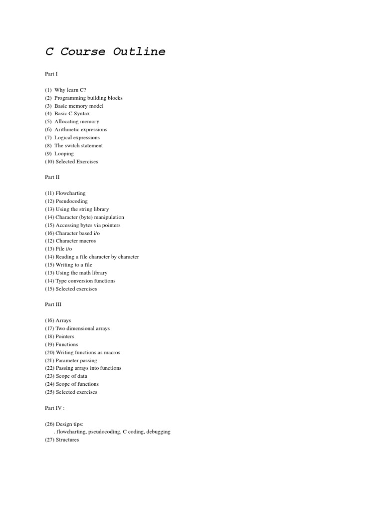 C Pdf Pointer Computer Programming C Programming Language