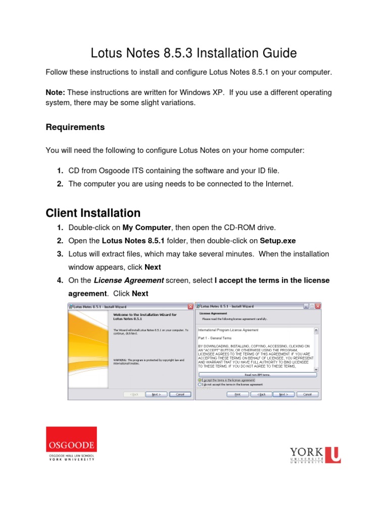 Lotus Notes 8.5.3 Installation Guide | PDF | Ibm Notes | Installation ...