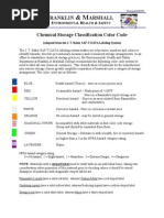 Chemical Storage Color Codes Guide | PDF