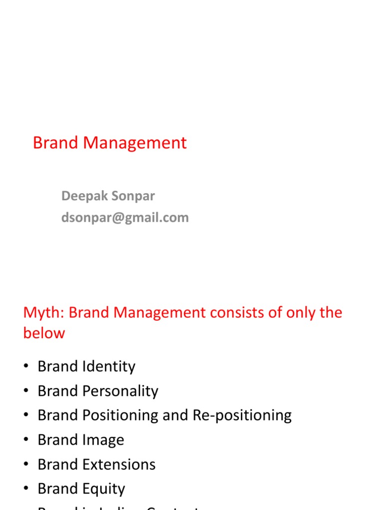 Essentials of Brand Management Course | PDF | Brand Management | Brand