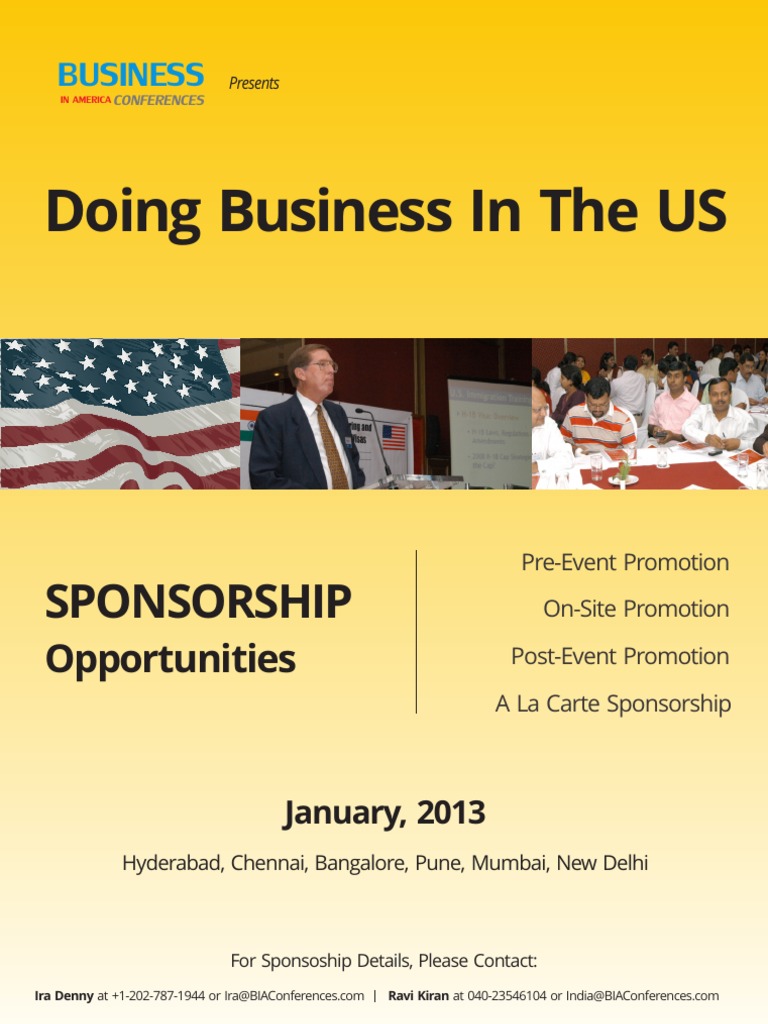 Sponsor Brochure | PDF | Sponsor (Commercial) | Business