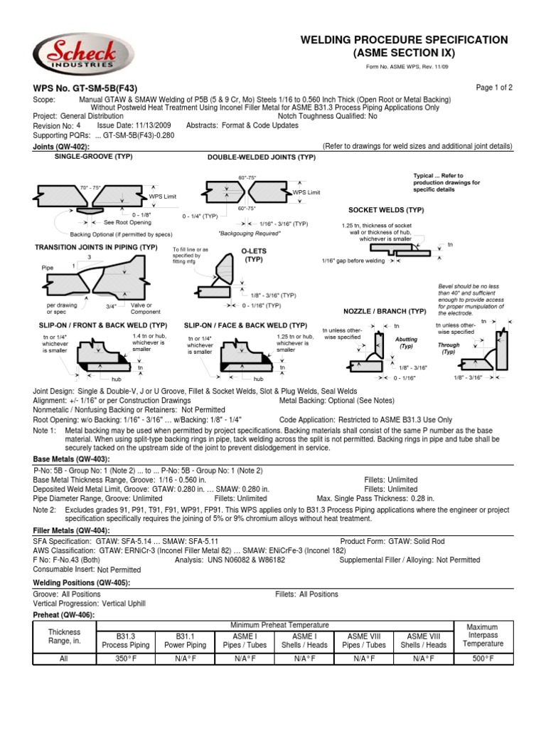 WPS 316 L | PDF | Welding | Construction