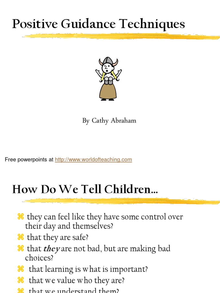 Positive Guidance Techniques | Negotiation | Learning