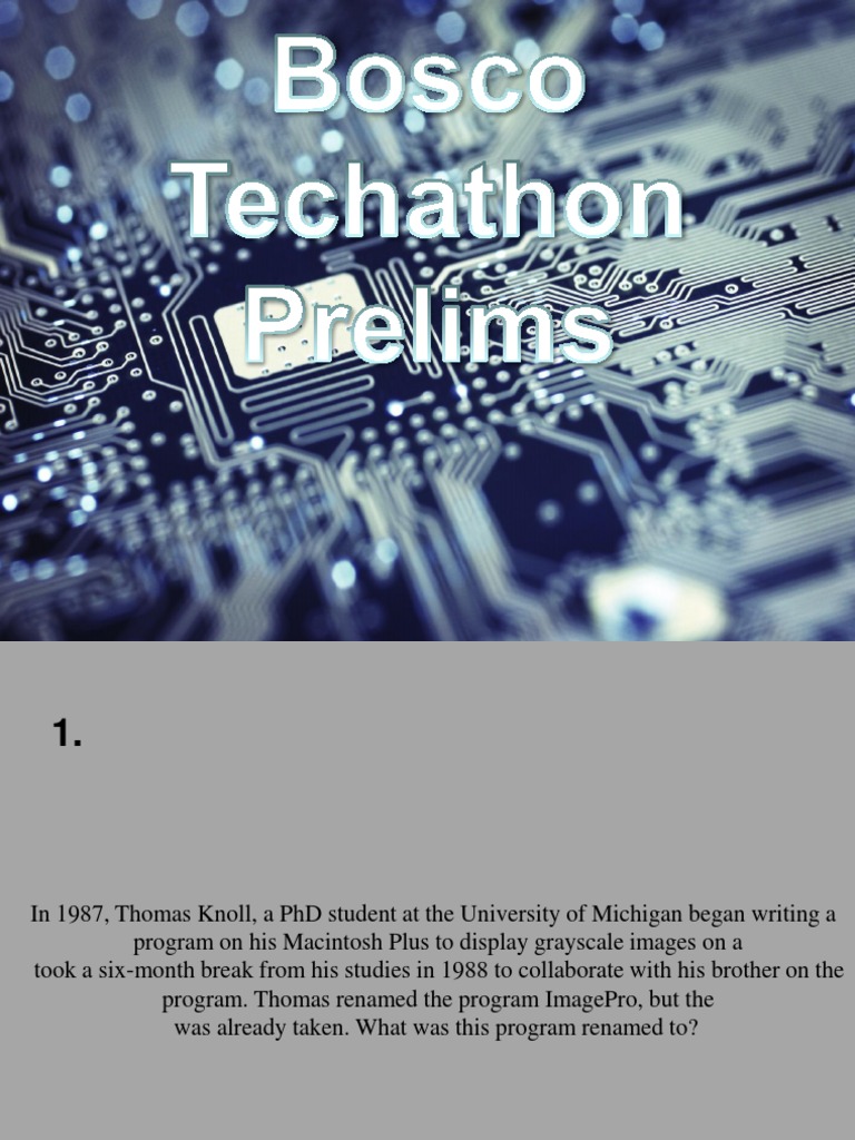 IT Quiz Questions Prelims | PDF | Personal Computers | Operating System