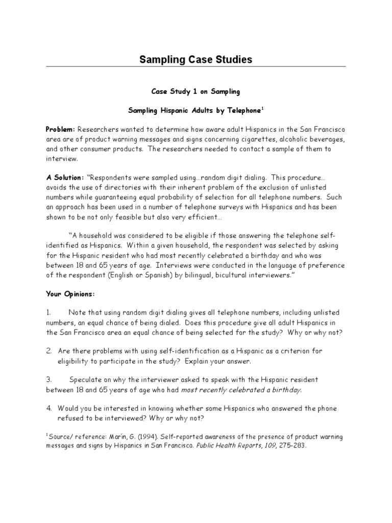 Case Studies Sampling | PDF | Sampling (Statistics) | Psychotherapy