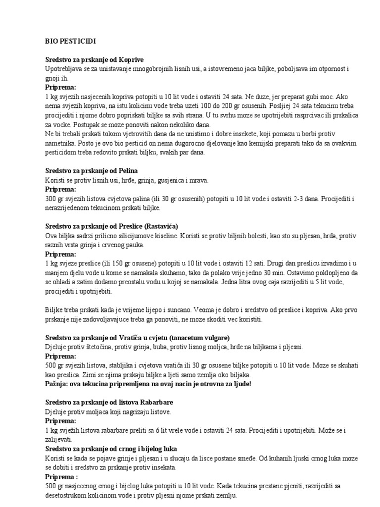 Bio Pesticidi | PDF
