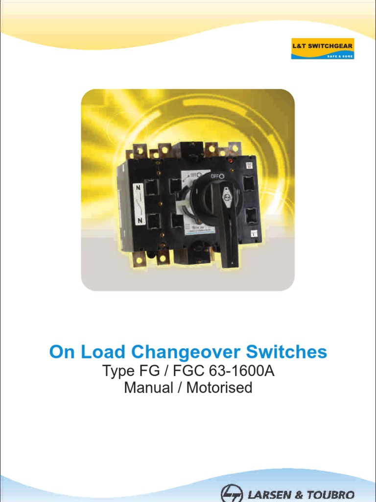 2.change Over Switch - L&T | PDF | Switch | Electrical Engineering