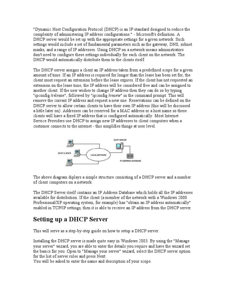 DHCP Configuration Step by Step | PDF | Ip Address | Domain Name System
