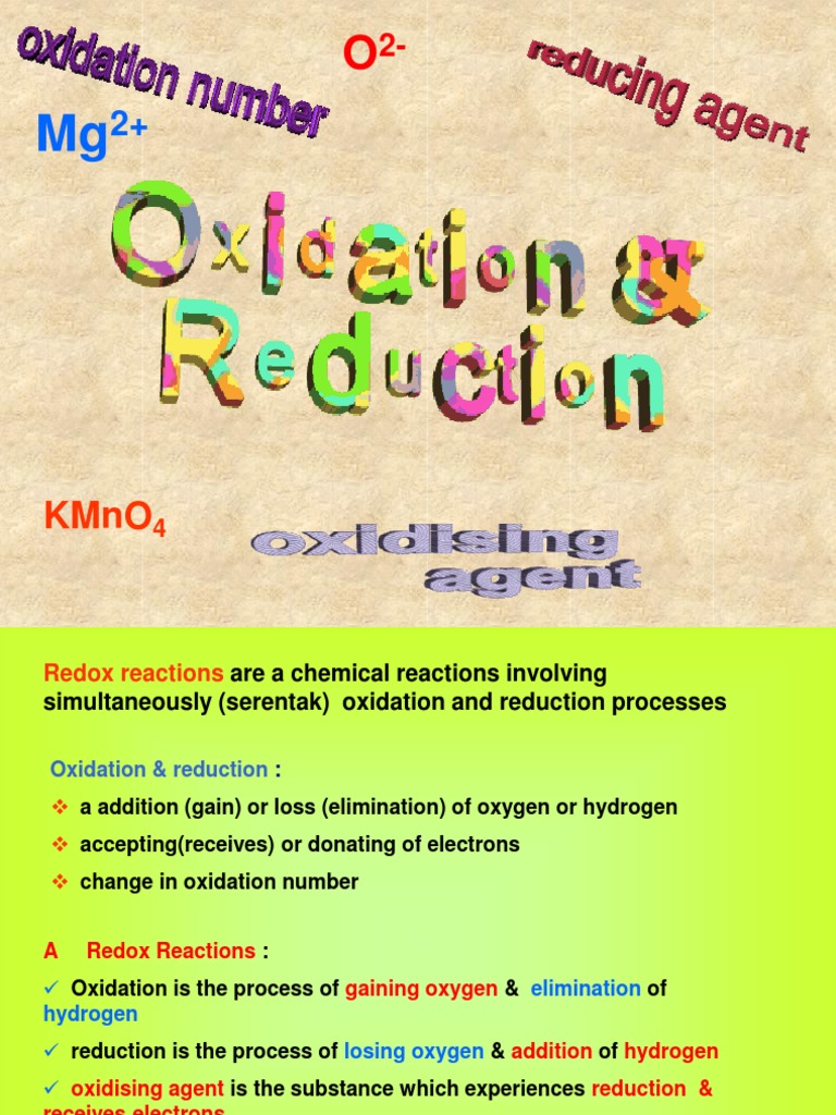 Redox Reactions Explained | PDF | Rust | Redox