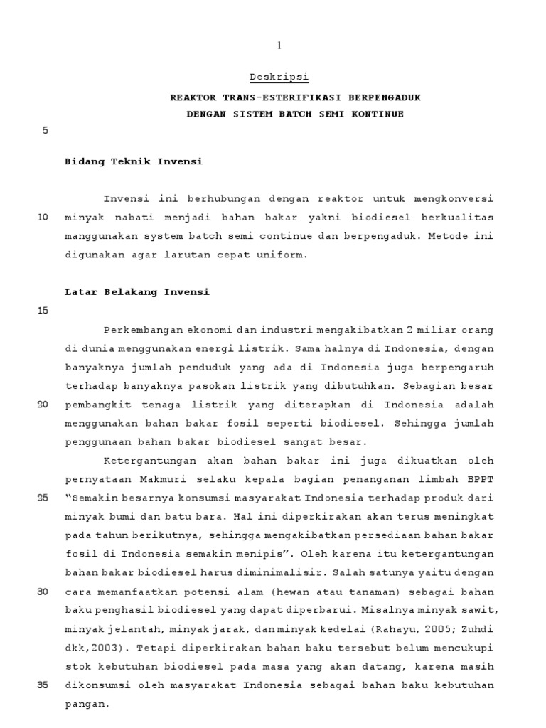 Contoh Draft Paten | PDF