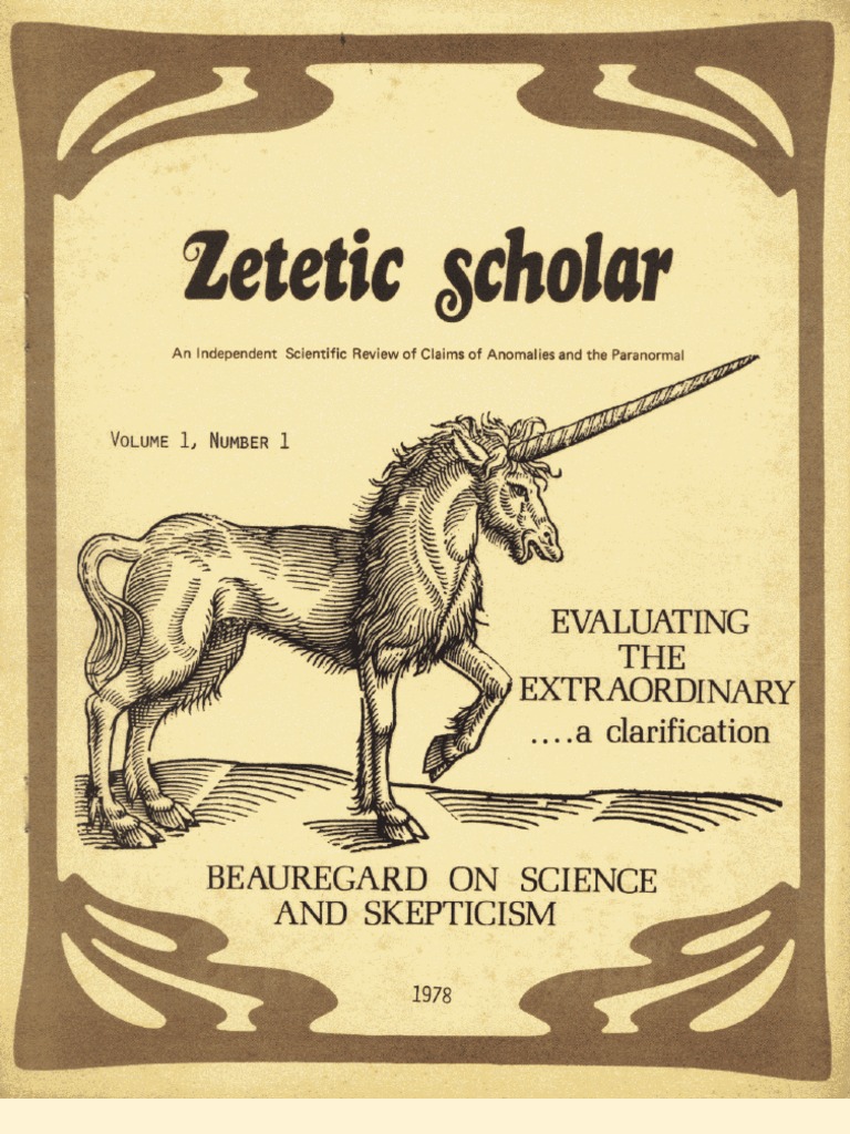 Zetetic Scholar No 1 | PDF | Parapsychology | Paranormal
