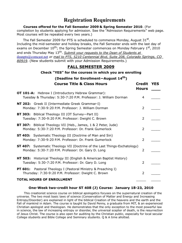 Registration Requirements | PDF | Teaching Methods & Materials