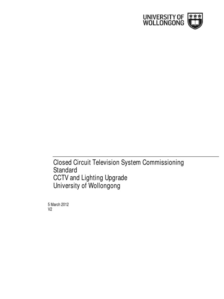 CCTV Commissioning Standard Guide | PDF | Closed Circuit Television | Video