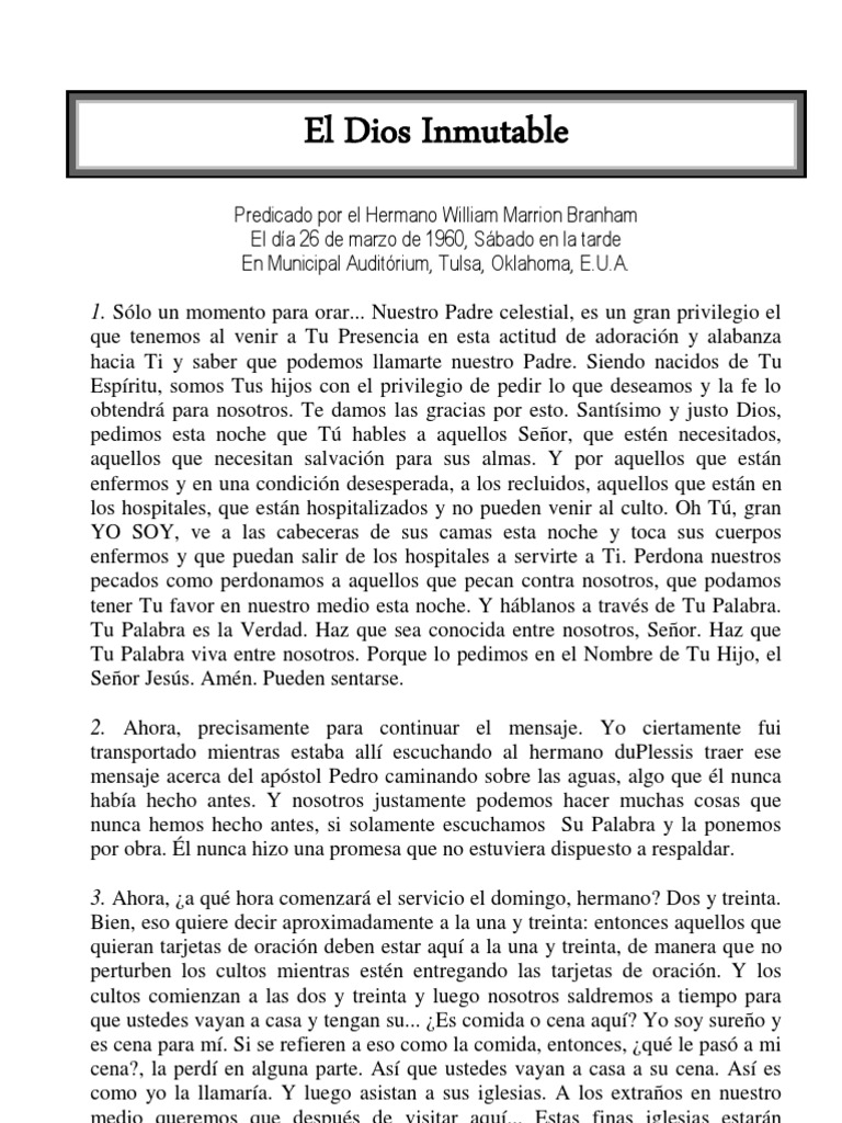 76 El Dios Inmutable | PDF | Oración | Abrahán