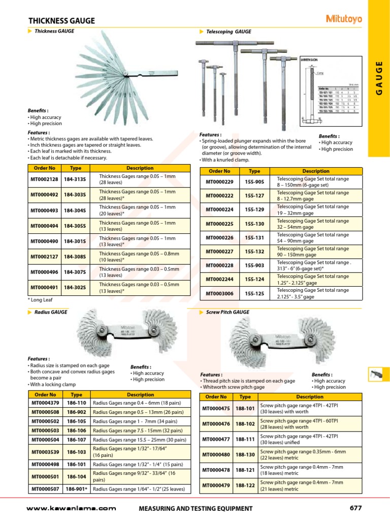 Gauges | PDF | Accuracy And Precision | Screw