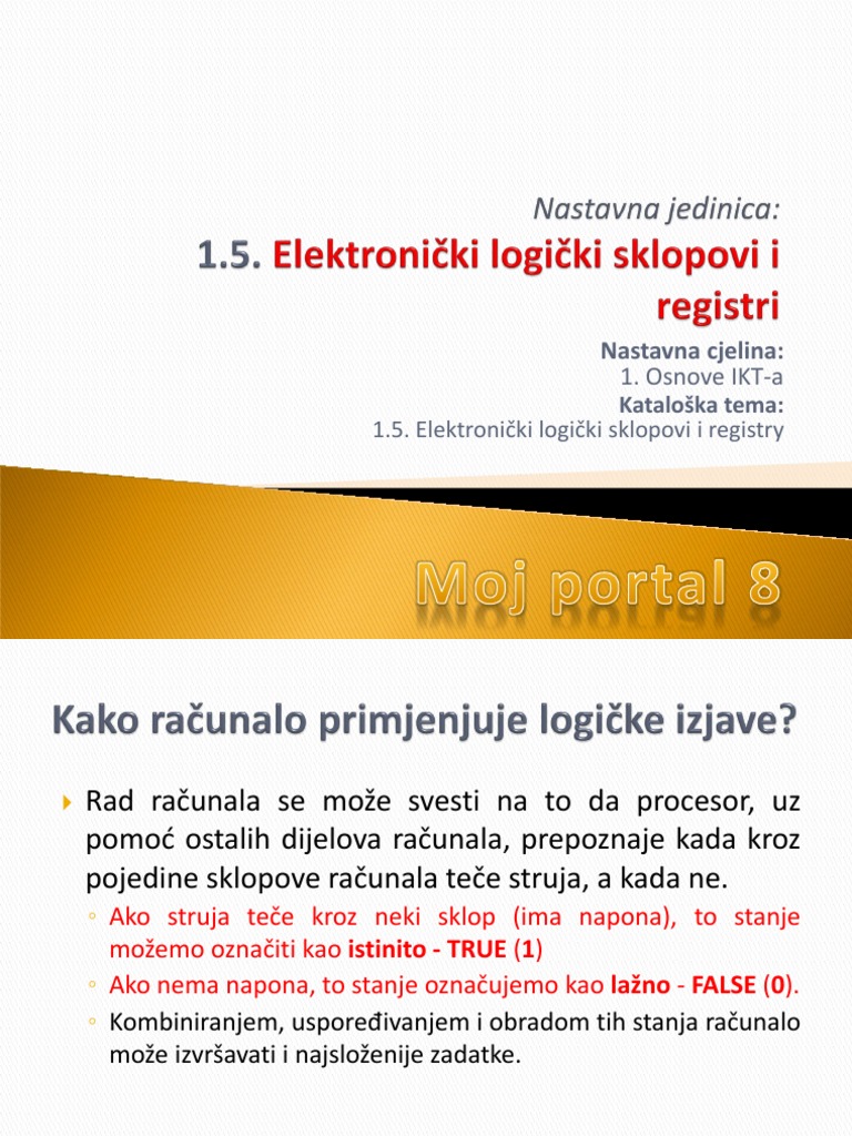 Elektronicki Logicki Sklopovi I Registri | PDF