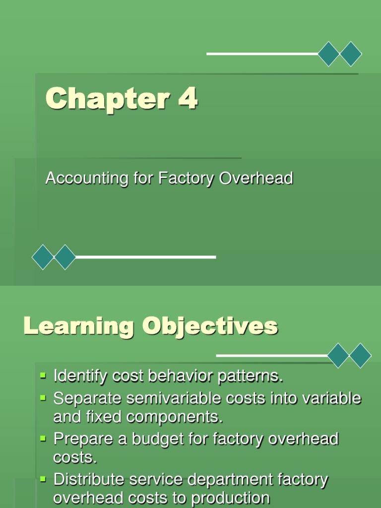 Accounting For Factory Overhead | Download Free PDF | Factory | Cost