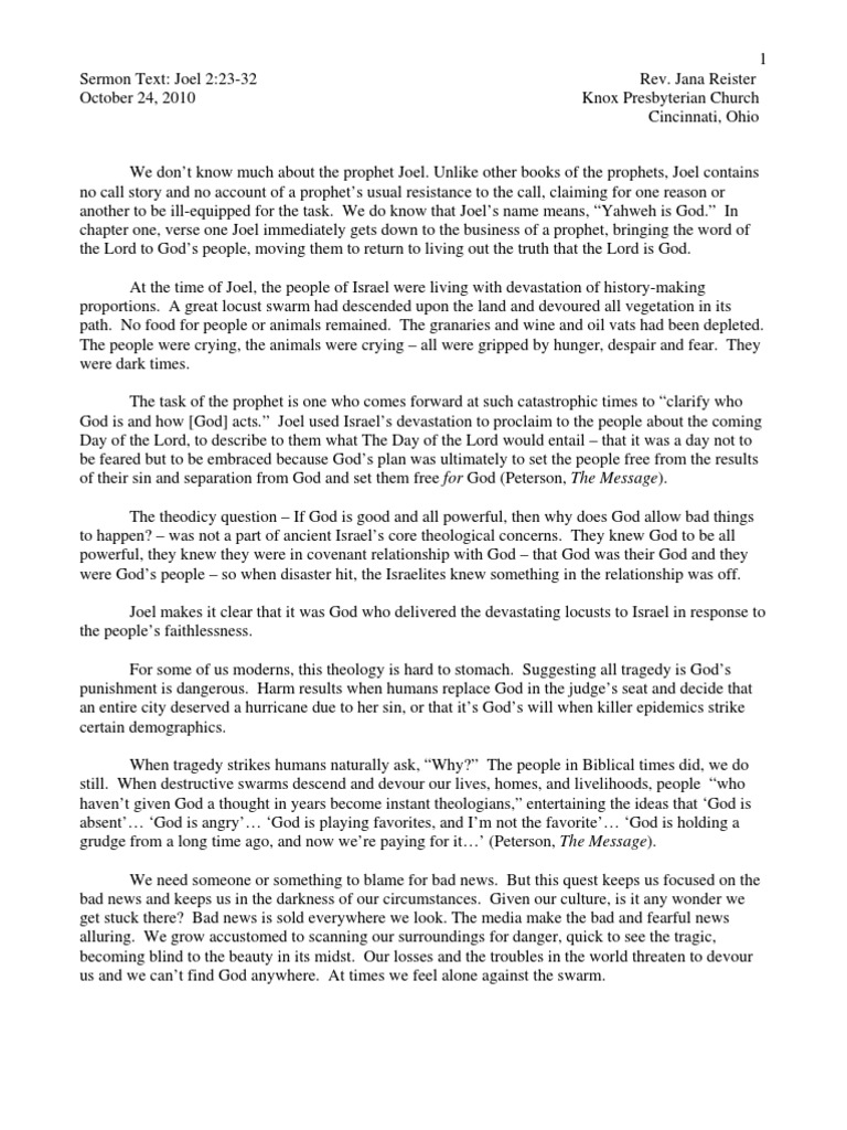 Prophet Joel | Prophecy | Jesus