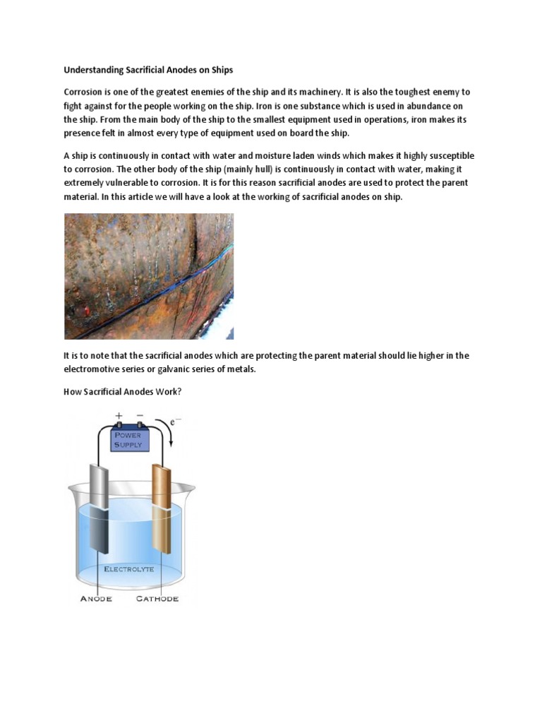 Understanding Sacrificial Anodes on Ships | Anode | Corrosion