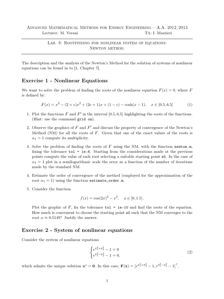 Adv Math Lab10 | PDF | Numerical Analysis | Mathematical Concepts