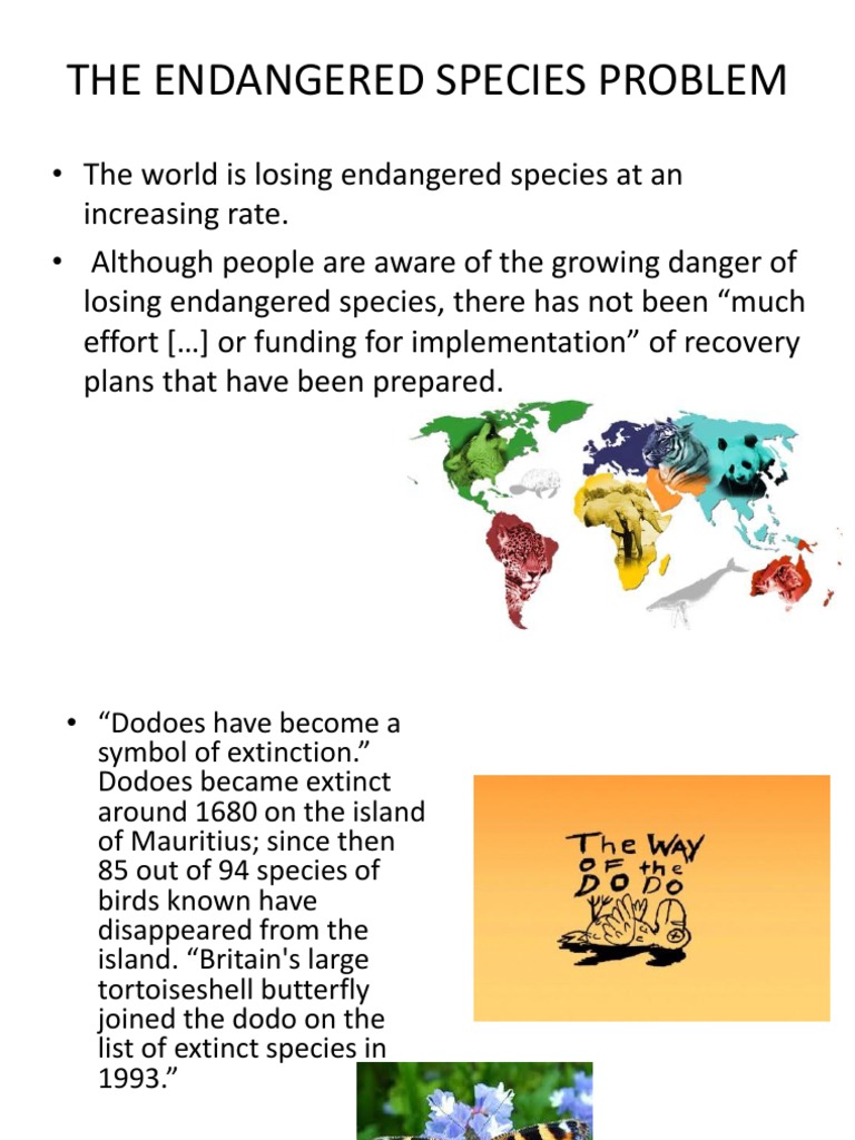 Endangered Species and Extinction Causes | PDF