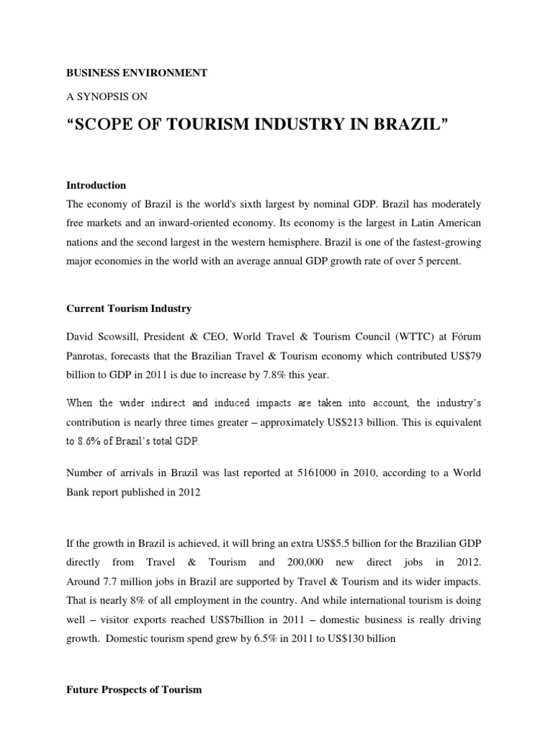 "Scope of Tourism Industry in Brazil": Business Environment | PDF ...