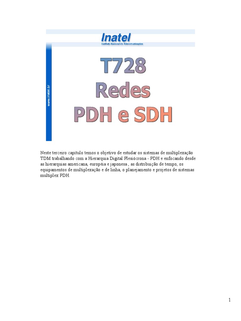 Redes PDH e SDH | PDF | Refração | Fibra ótica