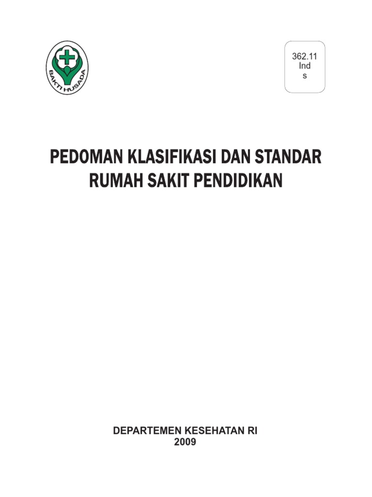 Buku - Pedoman Klasifikasi Dan Standar Rumah Sakit Pendidikan - Depkes ...