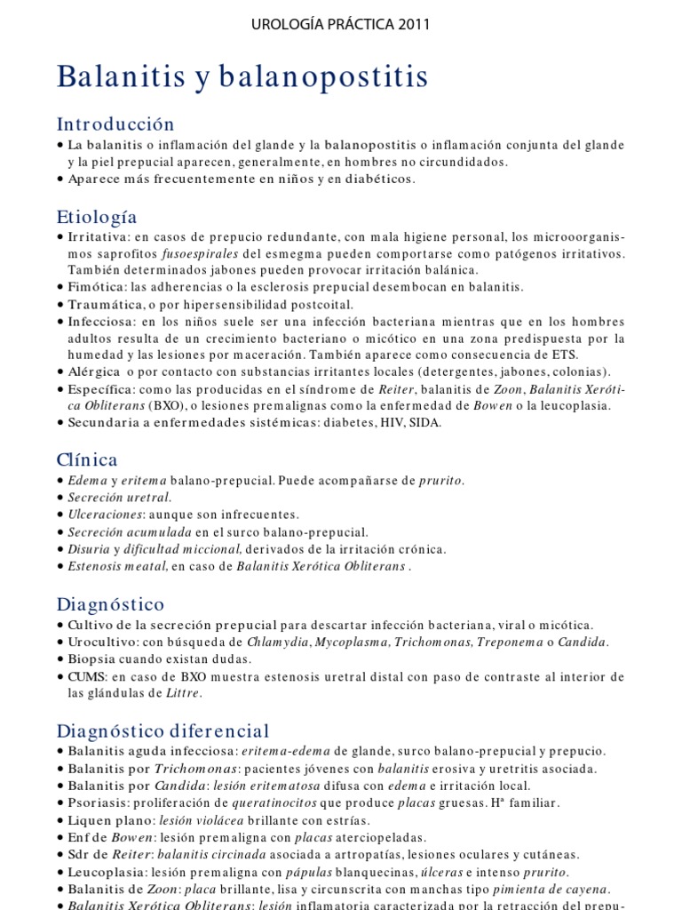 Balanitis | PDF | Especialidades Medicas | Medicina CLINICA