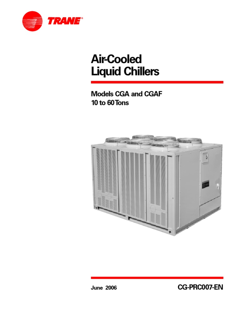 Air-Cooled Liquid Chillers: Models CGA and CGAF 10 To 60 Tons | PDF
