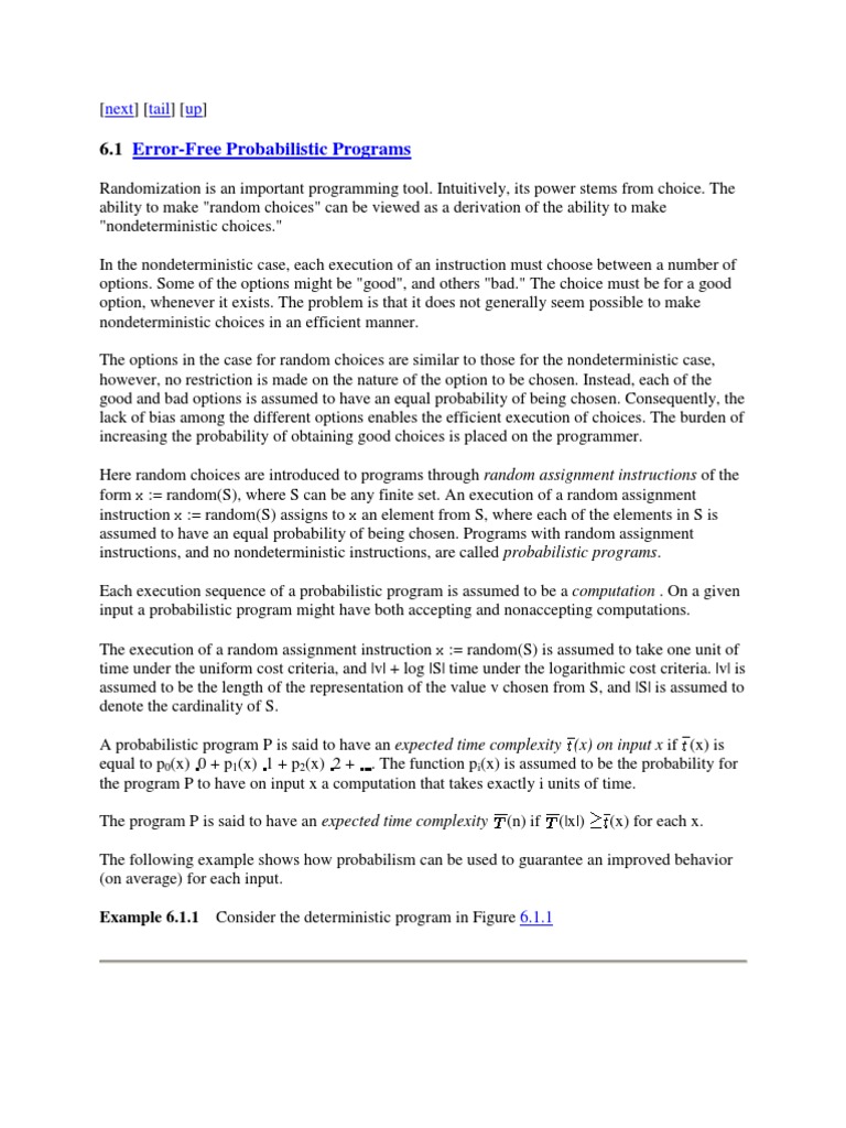 Error-Free Probabilistic Programs: Next Tail Up | PDF | Logarithm | Time Complexity