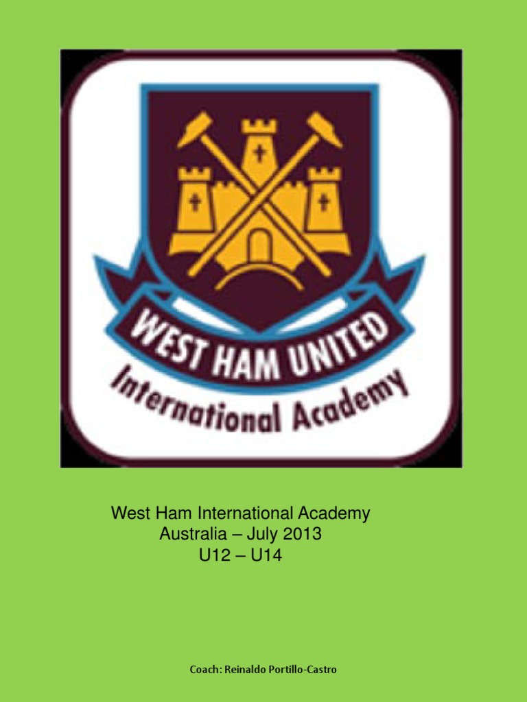 West Ham Academy U12-U14 Training Session | PDF
