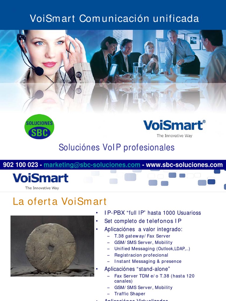 SBC Voismart | PDF | Voz sobre IP | Servicio de mensajes cortos