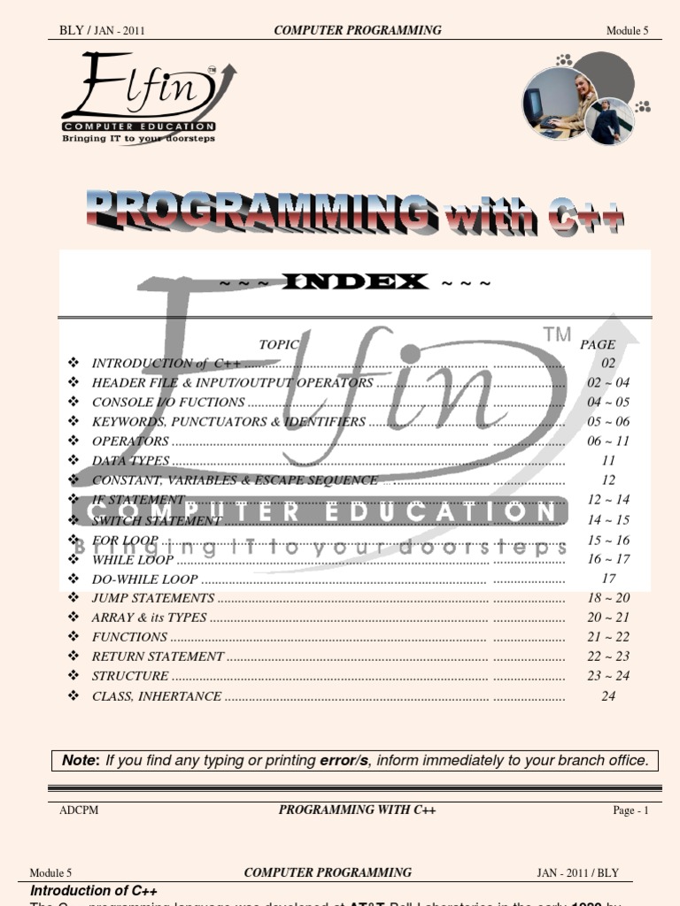 Programming In C Pdf Control Flow Array Data Structure