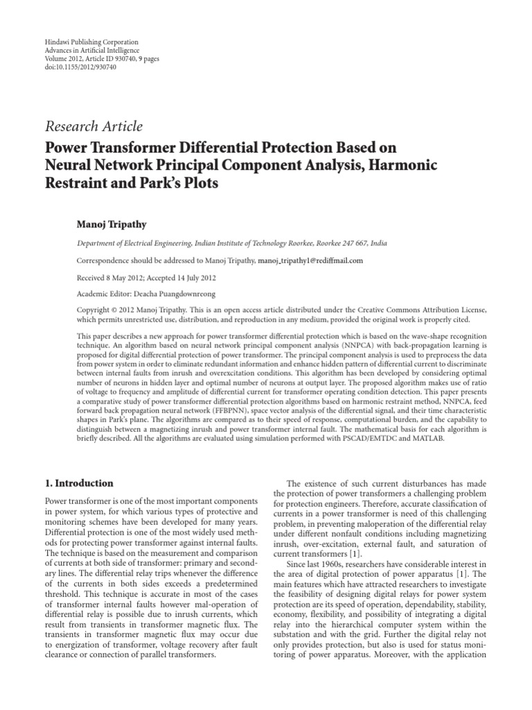 Research Article | PDF | Principal Component Analysis | Artificial ...