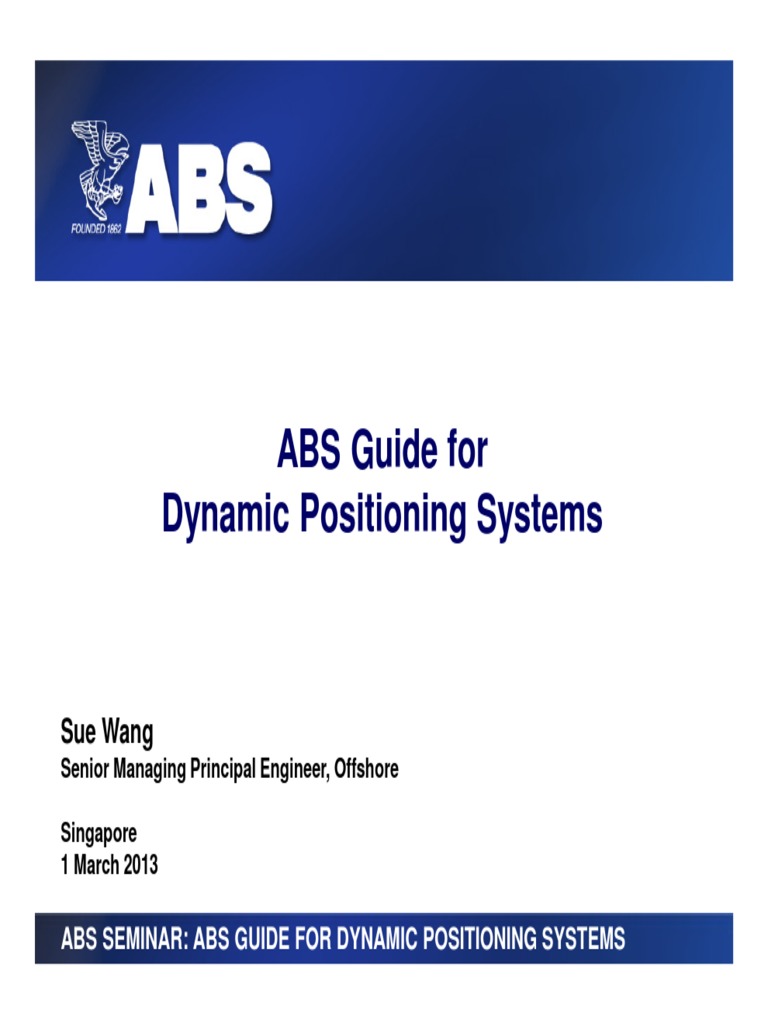 ABS Dynamic Positioning Systems-Ppt 2013 | PDF | Marine Propulsion ...