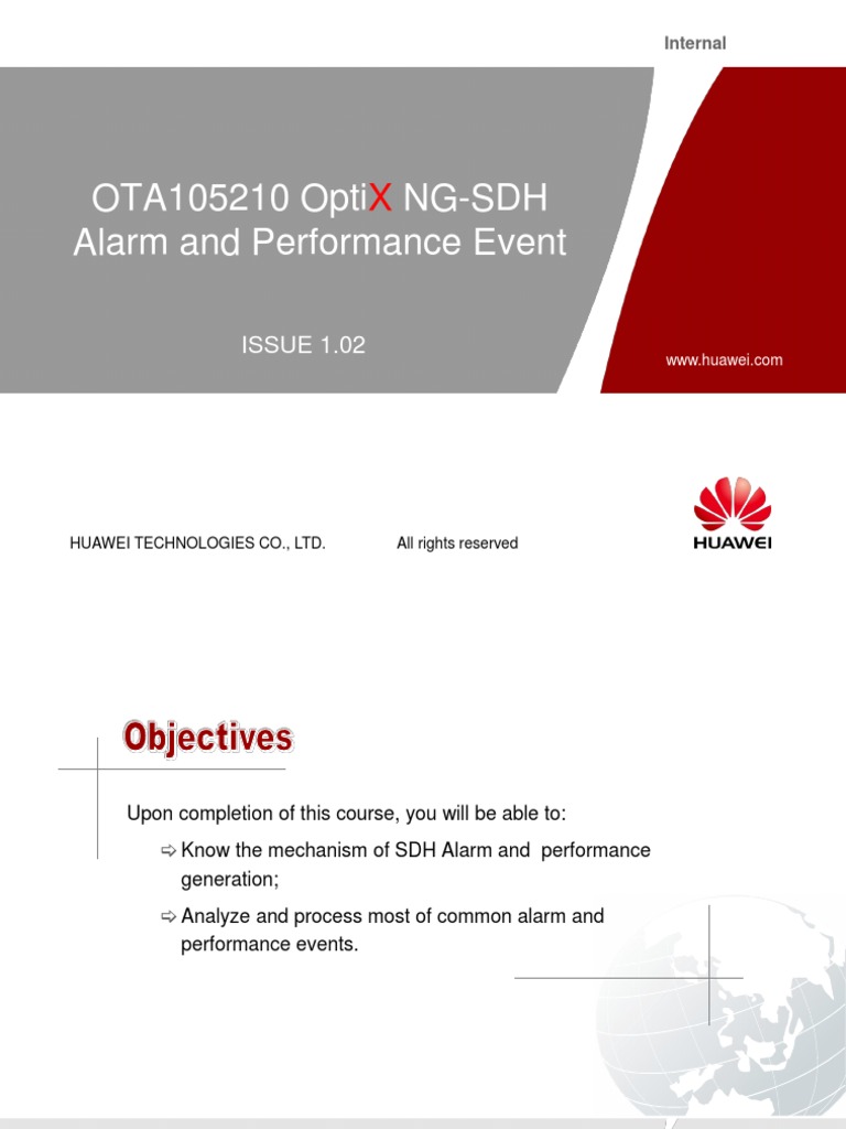 Optix Alarms | PDF | Telecommunications Standards | Computer Networking