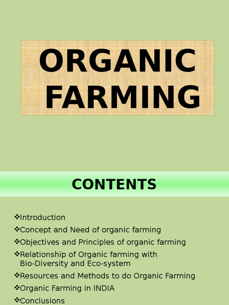 Organic Farming | PDF | Organic Farming | Crop Rotation