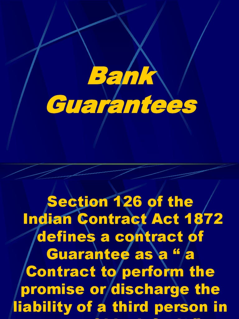 Bank Guarantees | PDF | Guarantee | Indemnity