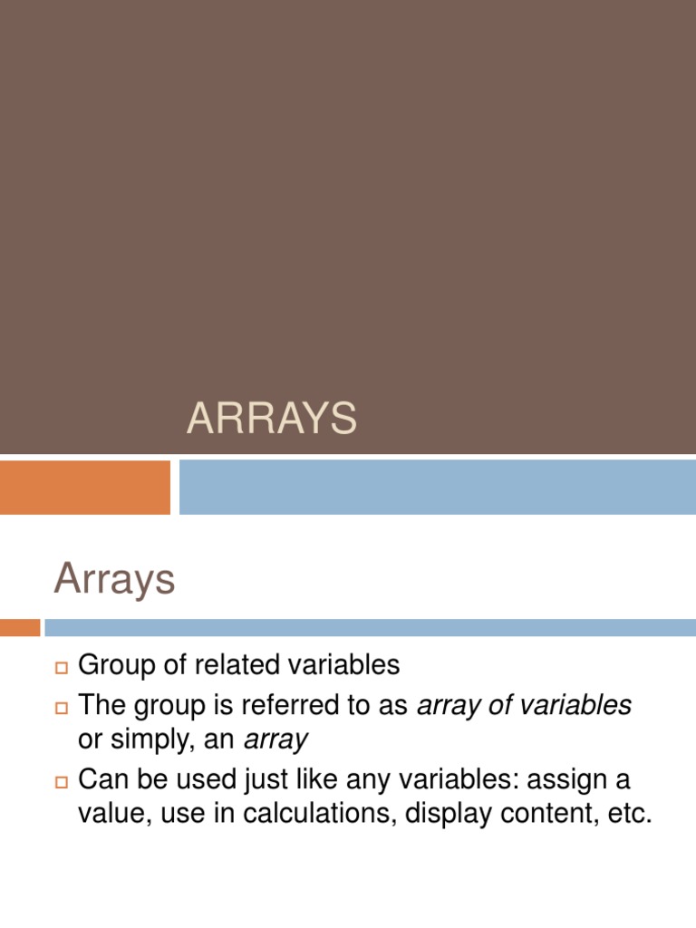 Lab 01 One Dimensional Arrays Pdf Array Data Structure Variable Computer Science