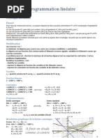 La Programmation Linéaire EXERCICES CORRIGES | PDF | Optimisation linéaire